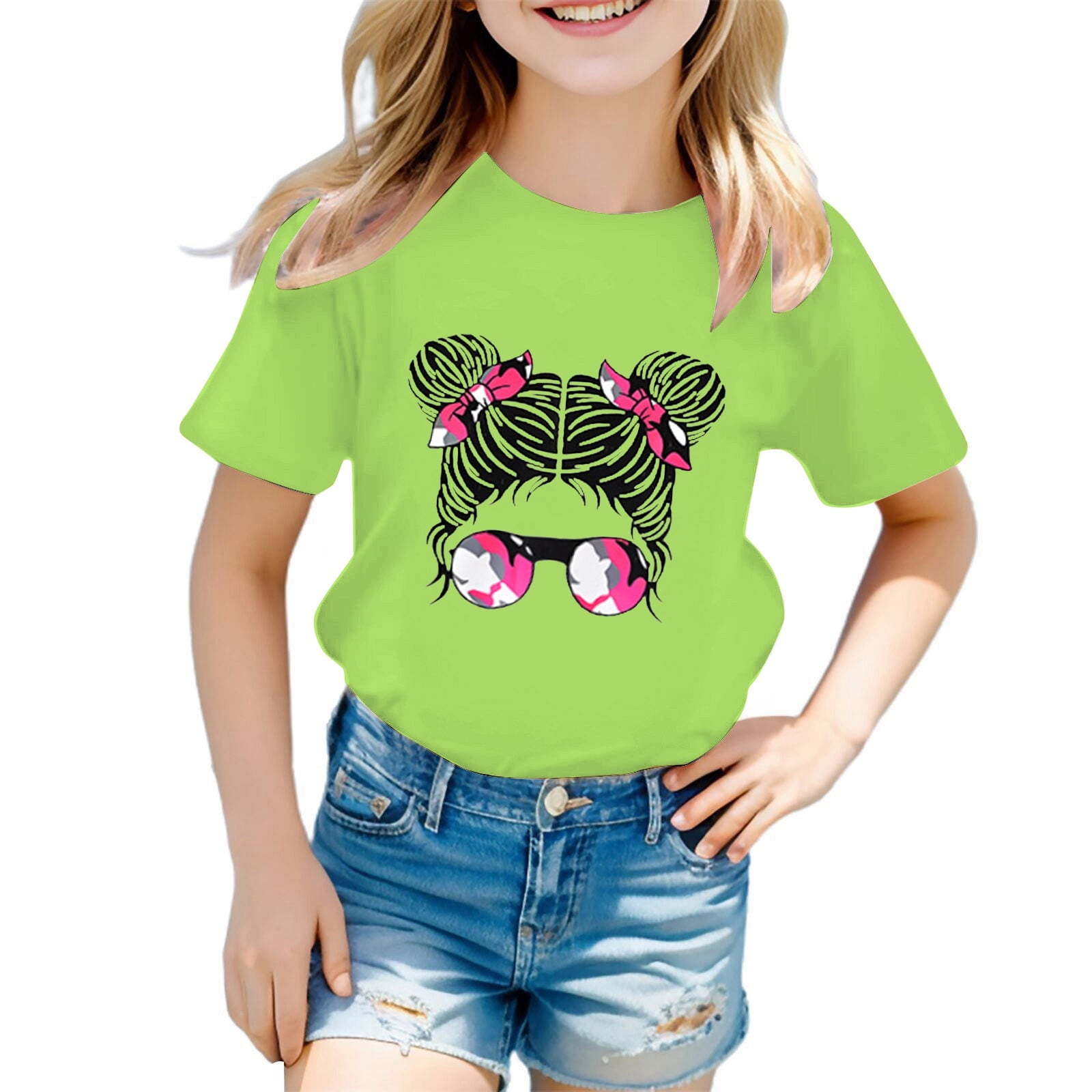 Gelikeya Toddler Girls Shirts Size 3-4 Fashion Cute Cartoon Character ...