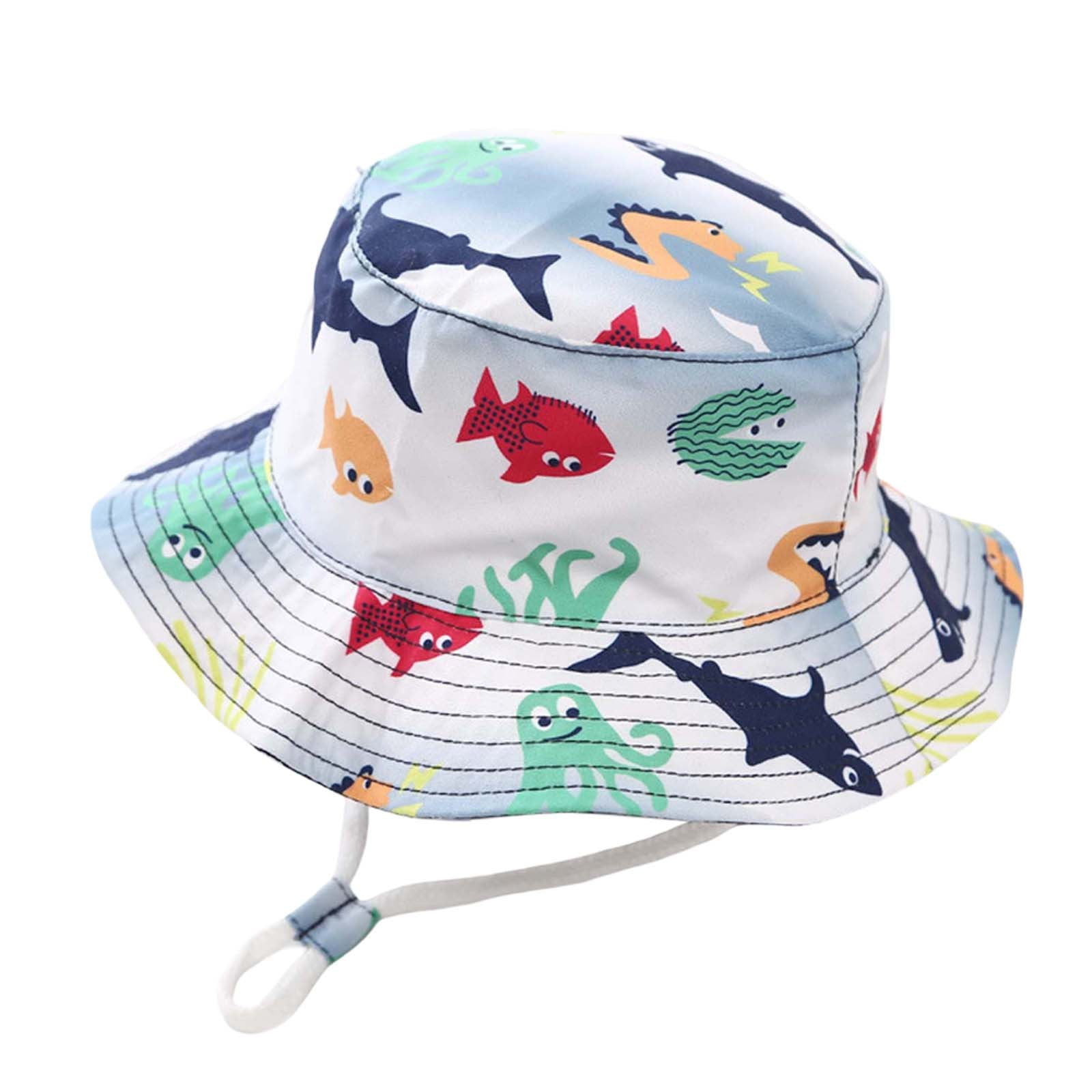 Gelikeya Toddler Baby Beach Hat Size 2T-4T Cartoon Dinosaur Printed ...