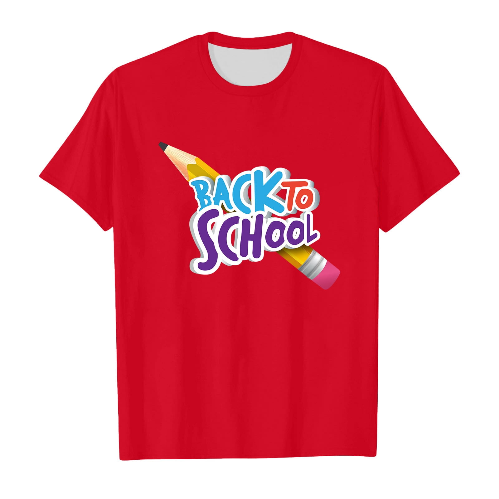 Gelikeya Tshirts for Big Girls Size 11-12 Red First Day Of School ...