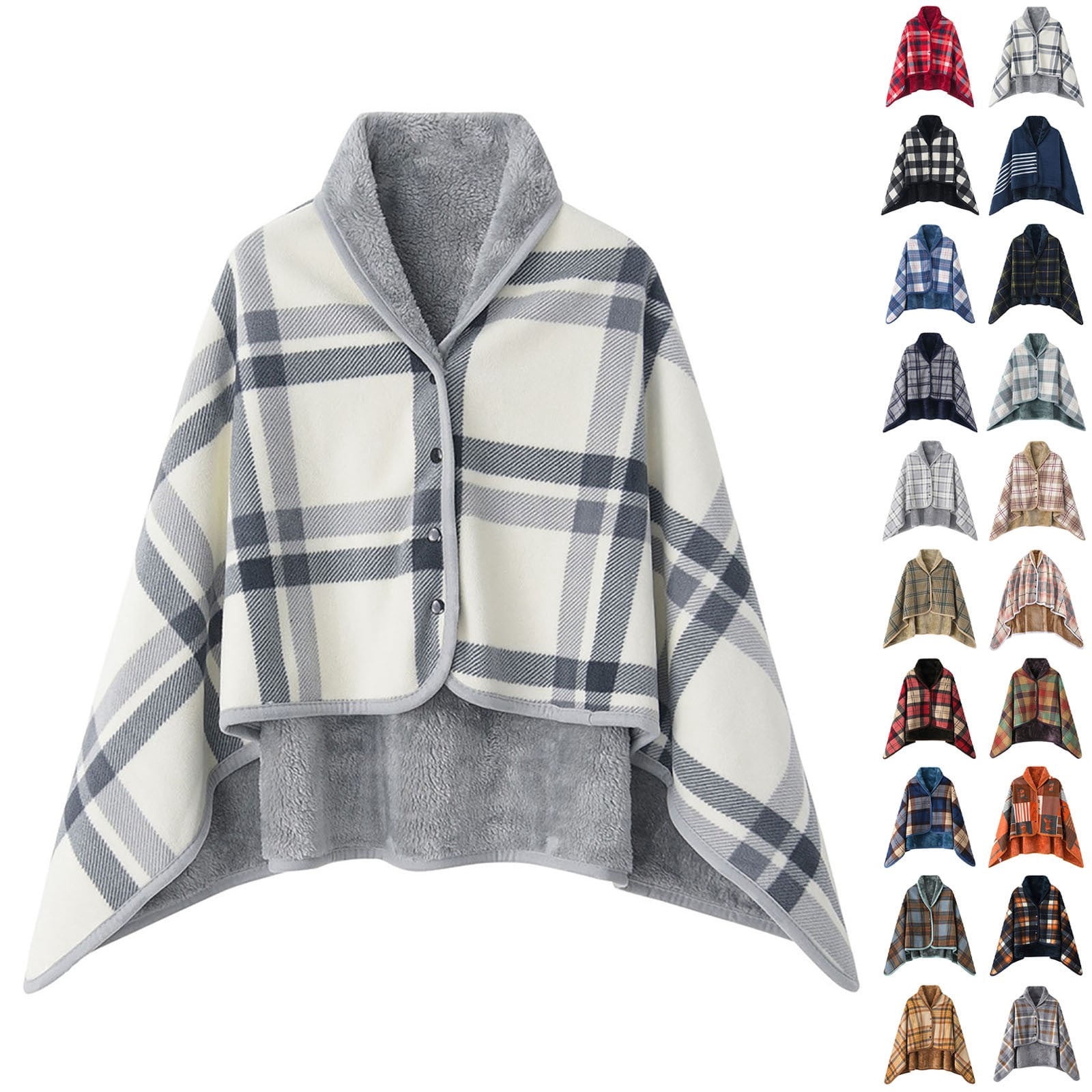 Gelikeya Wearable Blankets for Women Shawl Wrap Soft Comfy Poncho Throw ...