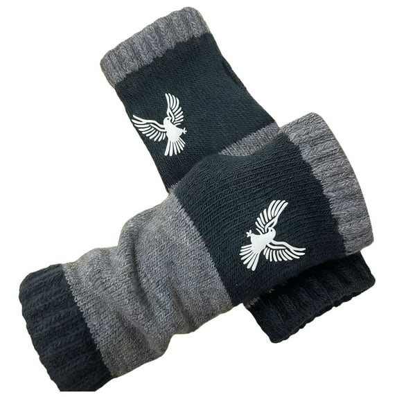 Gelikeya Winter Fingerless Gloves for Women Thermal Fashion Color Block ...