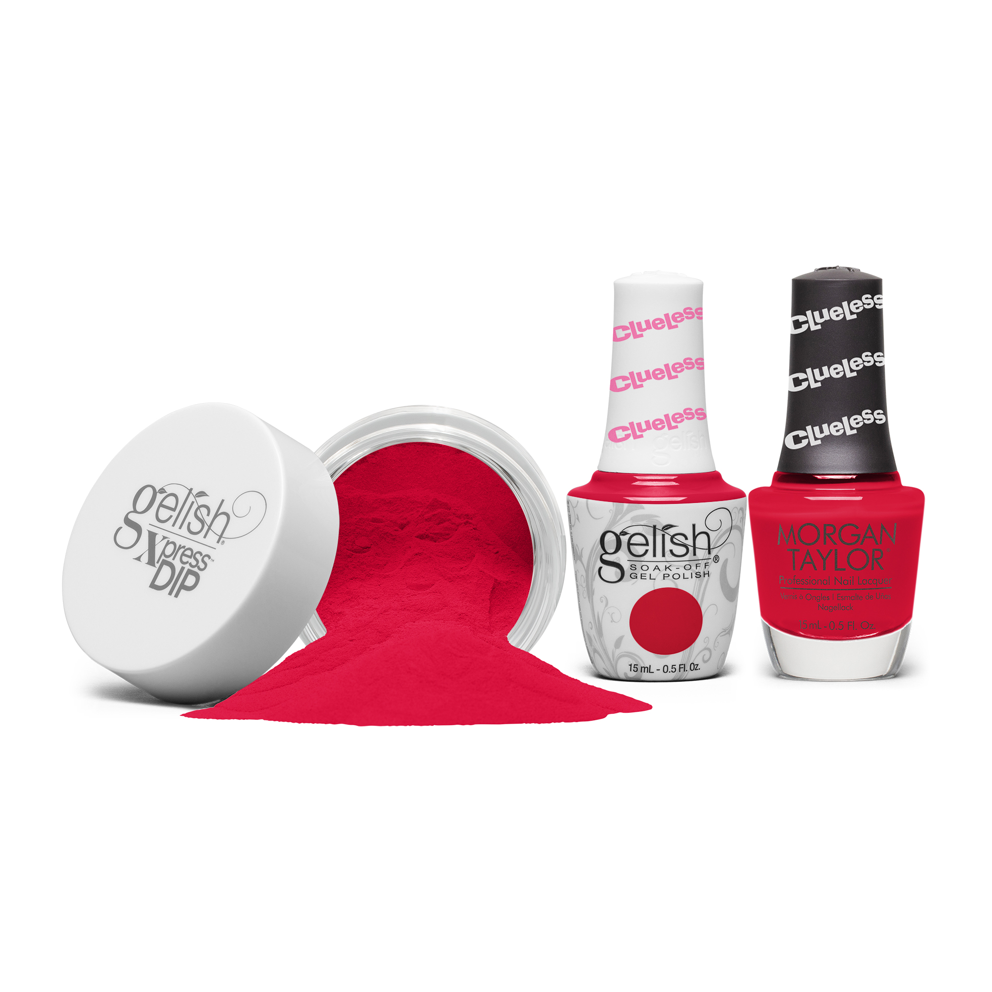 Gelish "I Totally Paused" Trio, Red Punch Creme - Includes gel polish ...