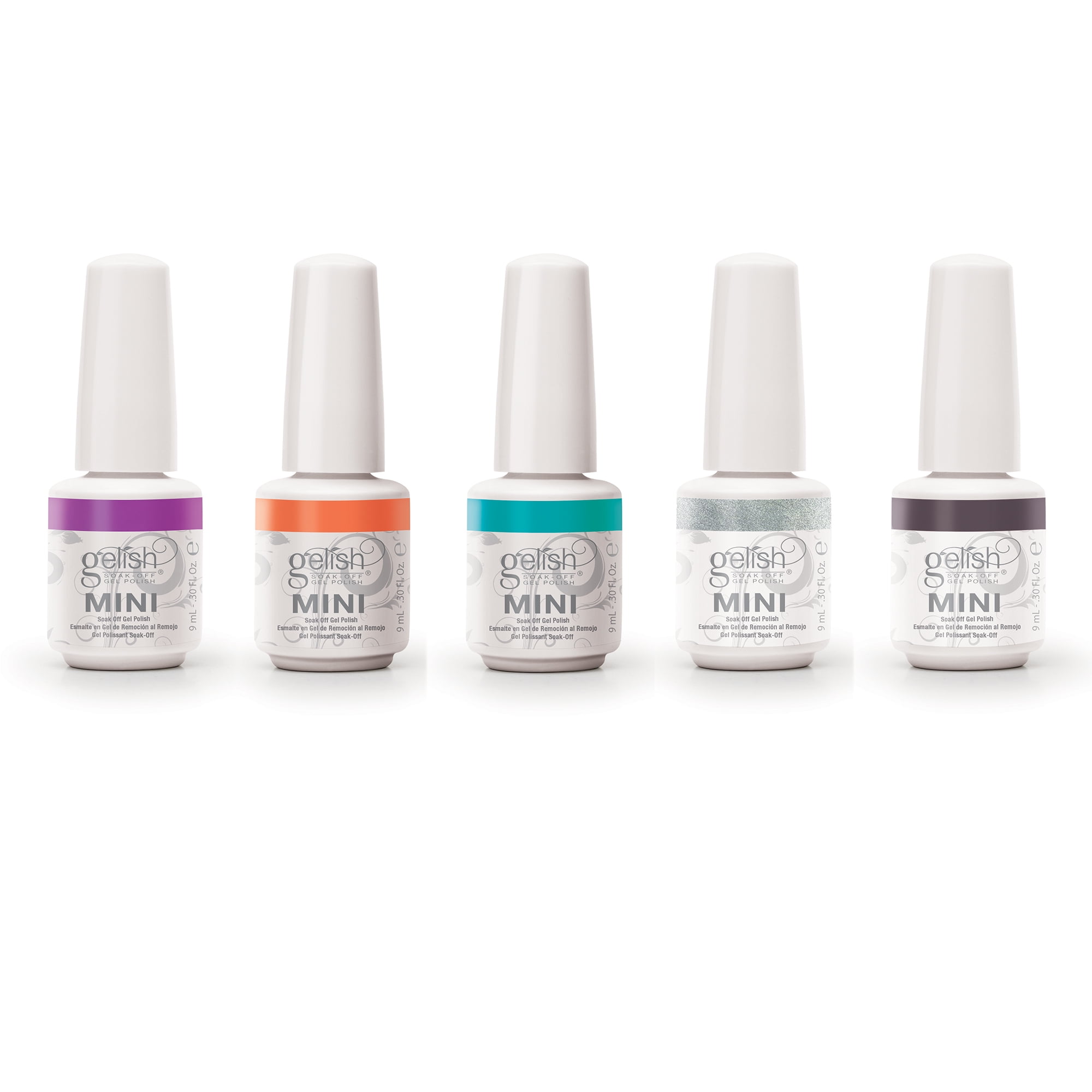 Gelish Mini 9 mL Soak Off Gel 5 Color Nail Polish Set, Petal Collection ...