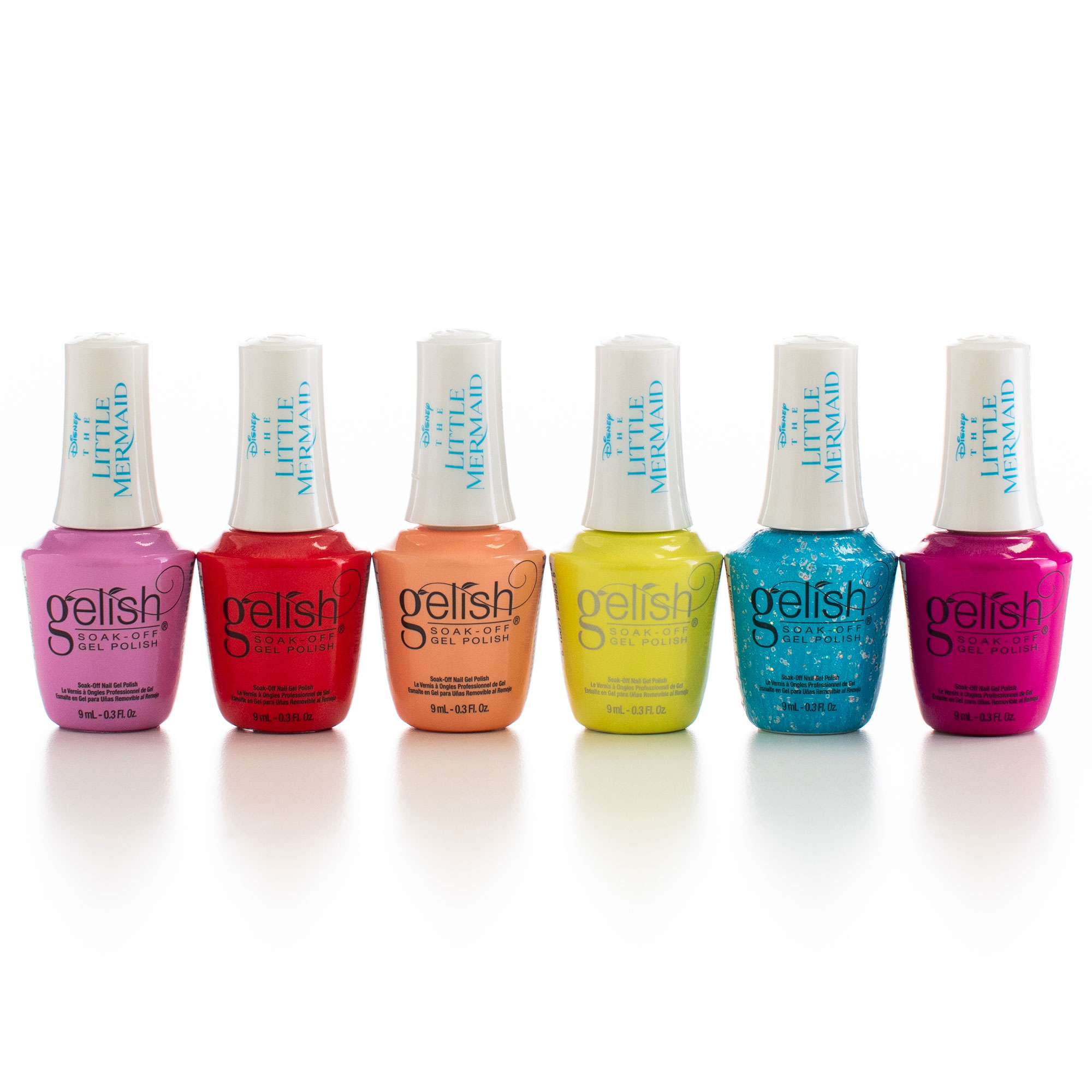 Gelish Mini Summer 2023 Little Mermaid Splash of Color Polish Set, 6 ...