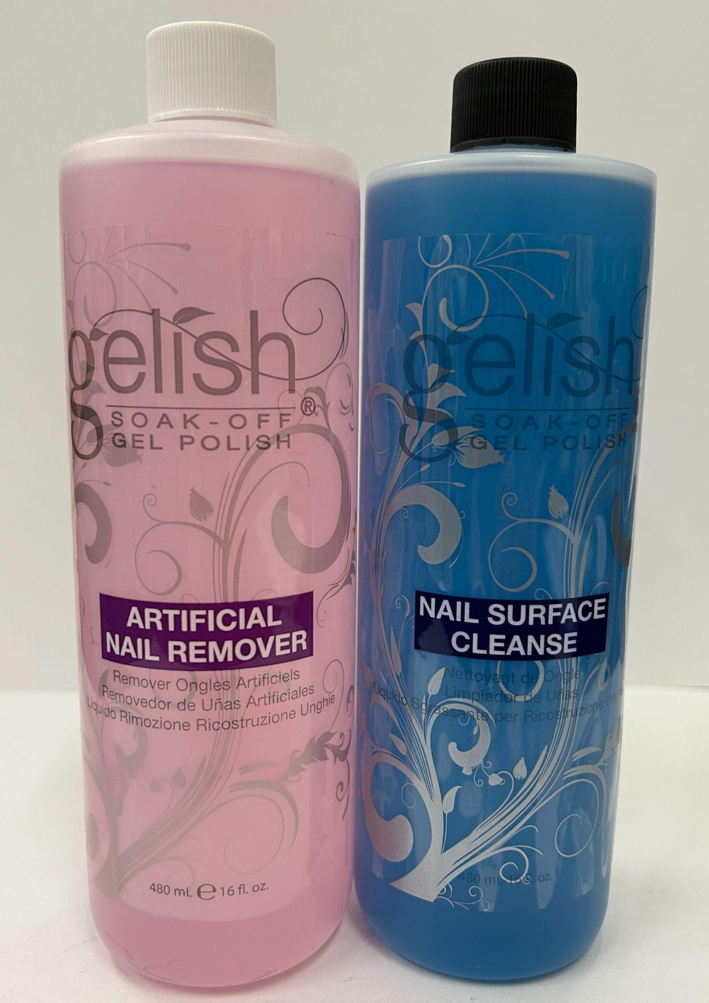 Gelish Nail Surface Cleanser 16 oz with Nail Remover 16 oz - Walmart.com