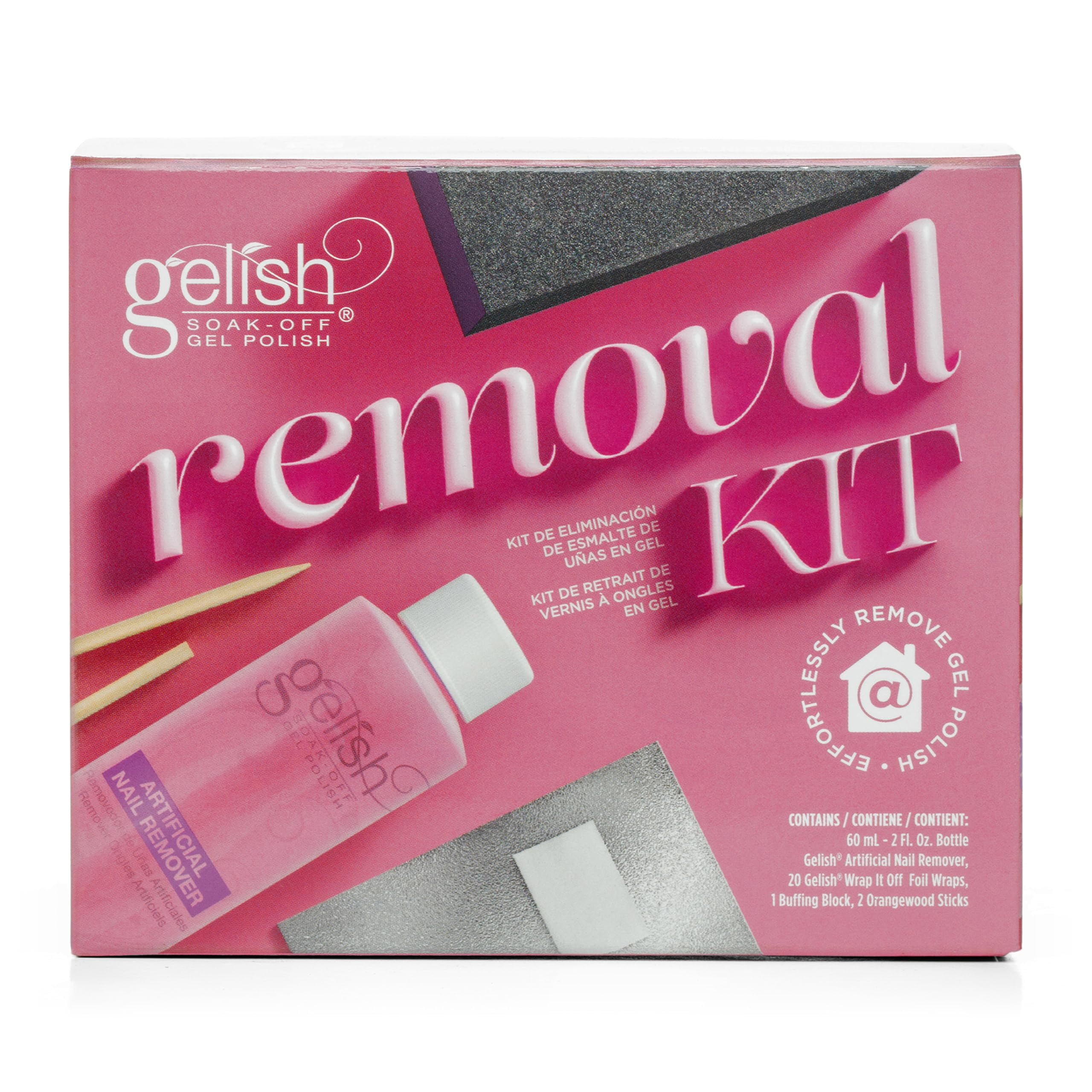 Gelish Removal Kit - Complete Gel Nail Polish Removal Set, Manicure Kit ...