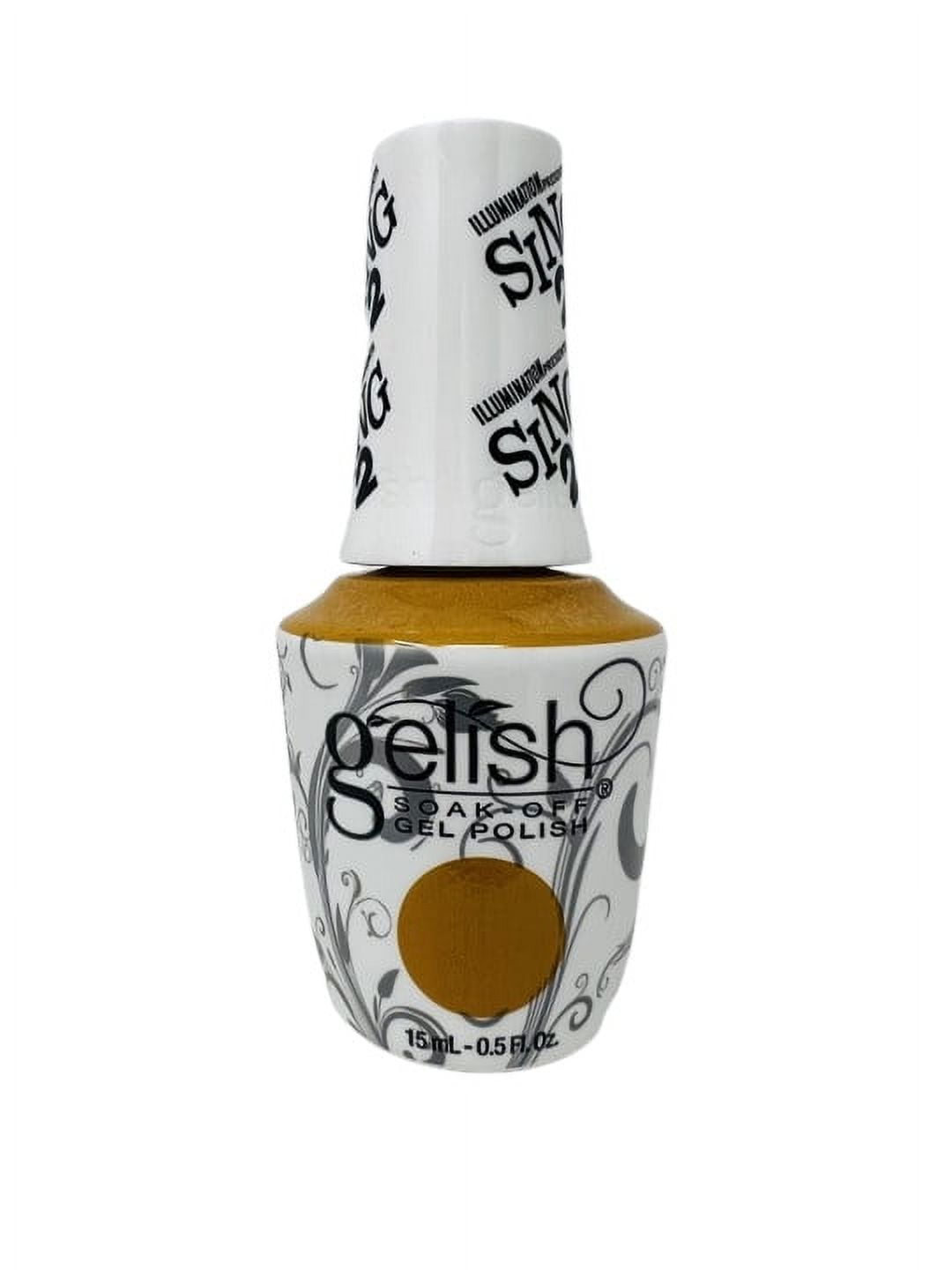Gelish "Gunter's Get Down" Soak-Off Gel Polish, Yellow Gold Shimmer ...