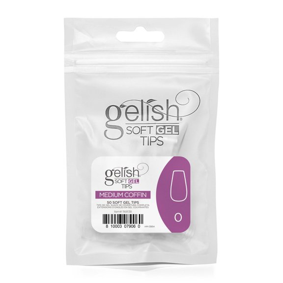 Gelish Soft Gel Tips - Medium Coffin 550 - Walmart.com