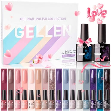 Gellen Complete Acrylic Nail Extension Kit with UV LED Lamp, French ...
