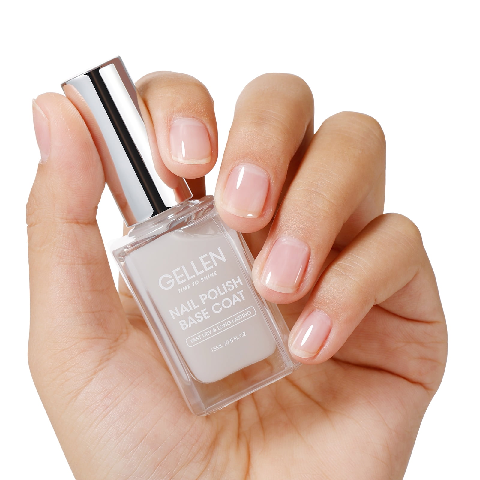 Gellen Milky White Base Coat for Regular Nail Lacquer with Organic ...