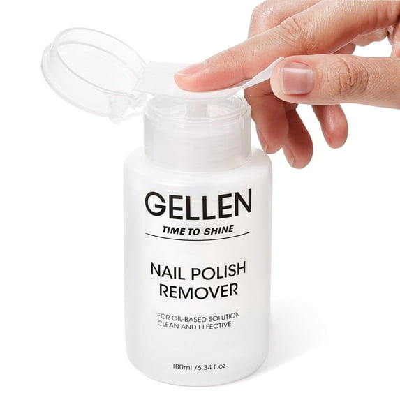 Gellen Nail Polish Remover, 6.34 Oz Gentle Formula, Push-Down Pump ...
