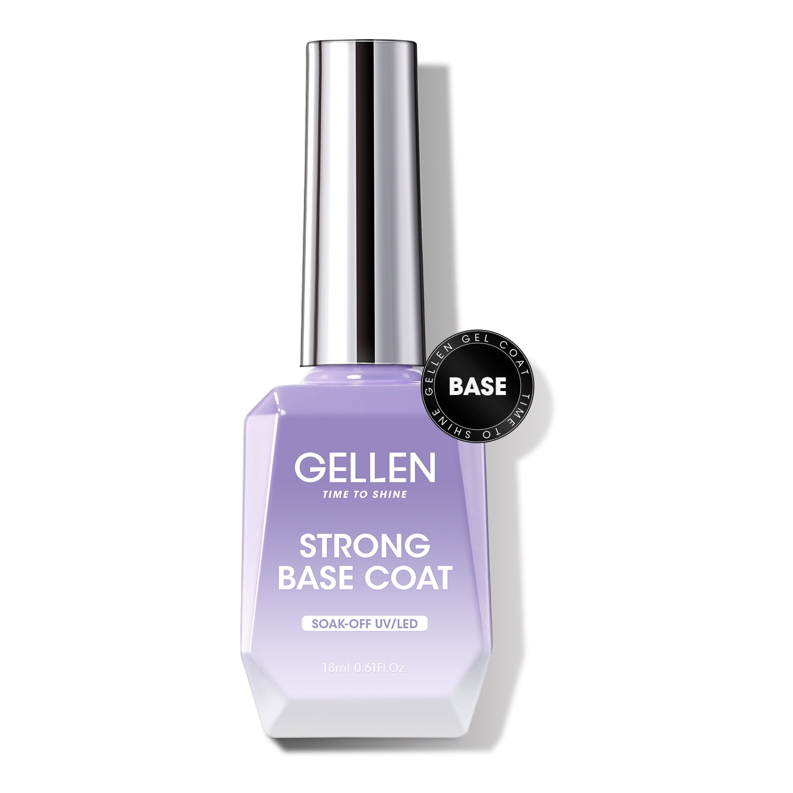 Gellen Strong Gel Base Coat, 18ML No Wipe Clear UV Base Coat Gel Nail ...