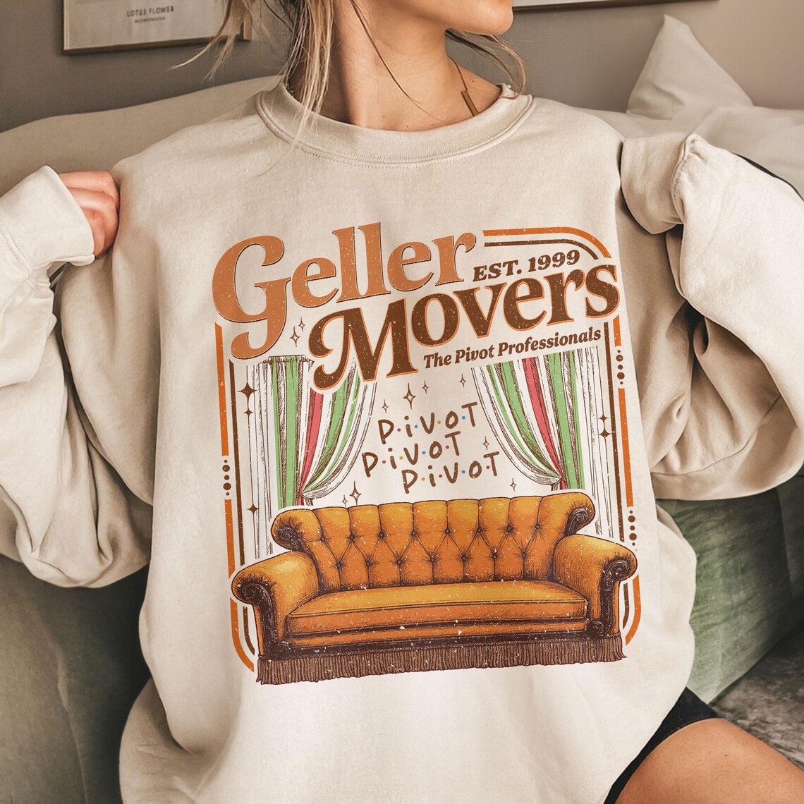 Geller Movers Sweatshirt, Friendsgiving Tee, Friends Pivot Tshirt, Ross ...
