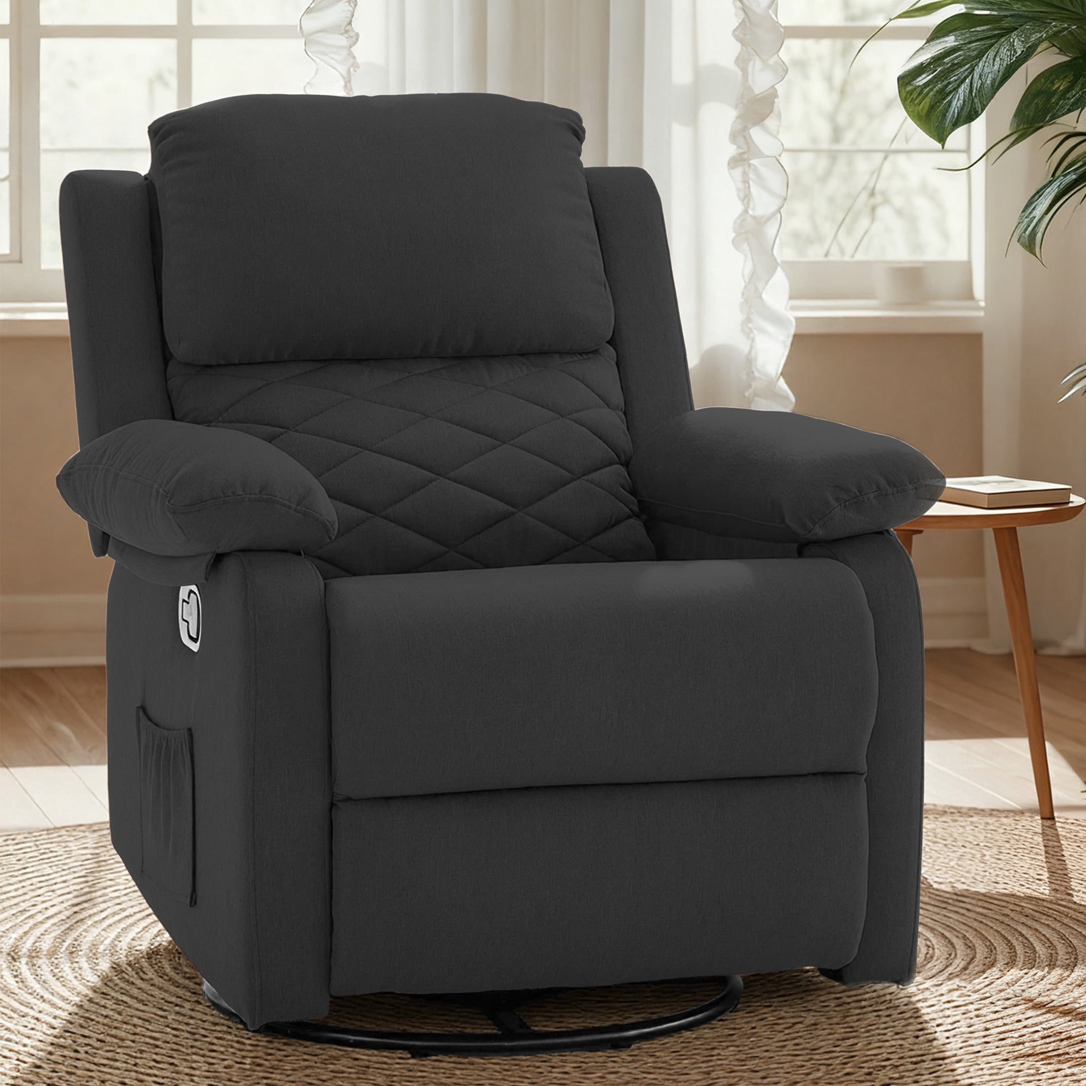 Gelloan 360° Swivel Recliner Chair, Small Rocker Chair for Small Spaces ...