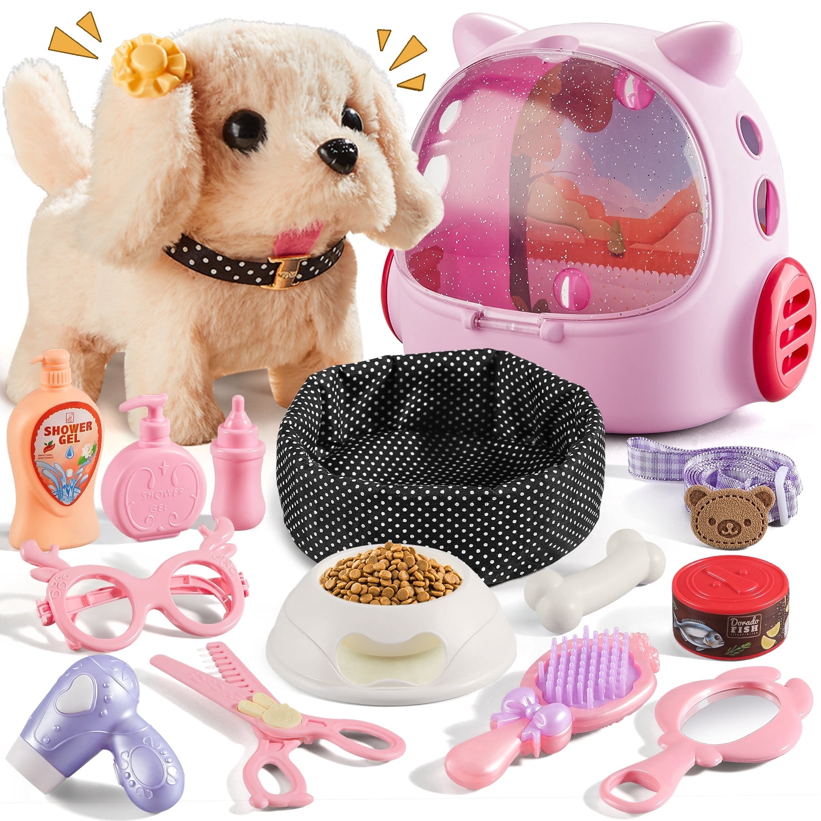 Gelomee 16 Pcs Robot Dog Toys for Girls, Toys for 3 to 8 Year Old Girls ...