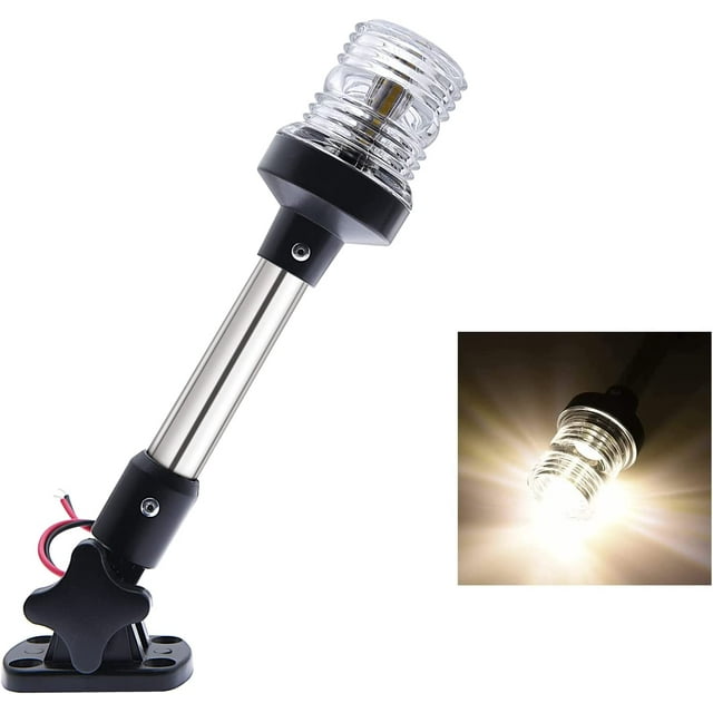 Geloo 10 inch Adjustable LED Boat Navigation Light with Fold Down 4 ...