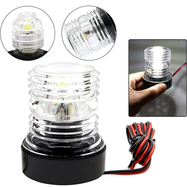 Geloo 12-24V White LED Anchor Light Marine Boat Yacht RV Navigation ...