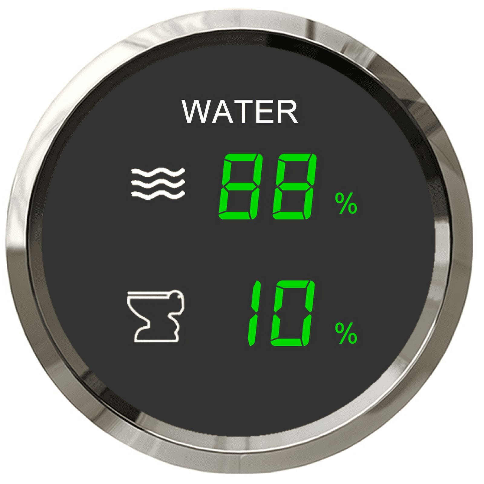 Geloo 2 in 1 Digital Water Level Gauge Sewage Level Gauge 12V for Car ...