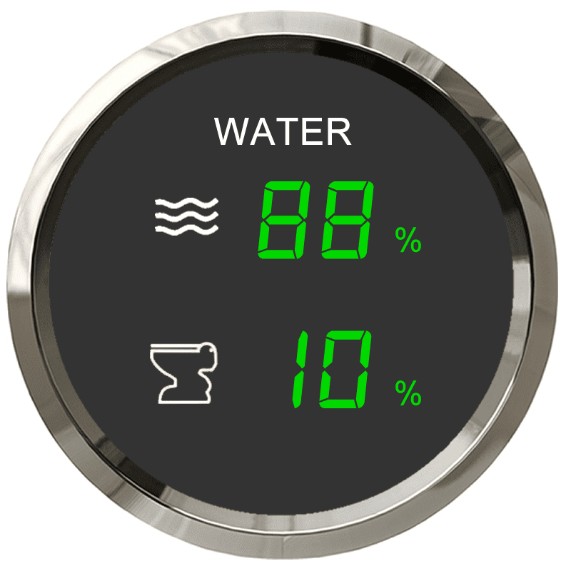 Geloo 2 in 1 Digital Water Level Gauge Sewage Level Gauge 12V for Car ...