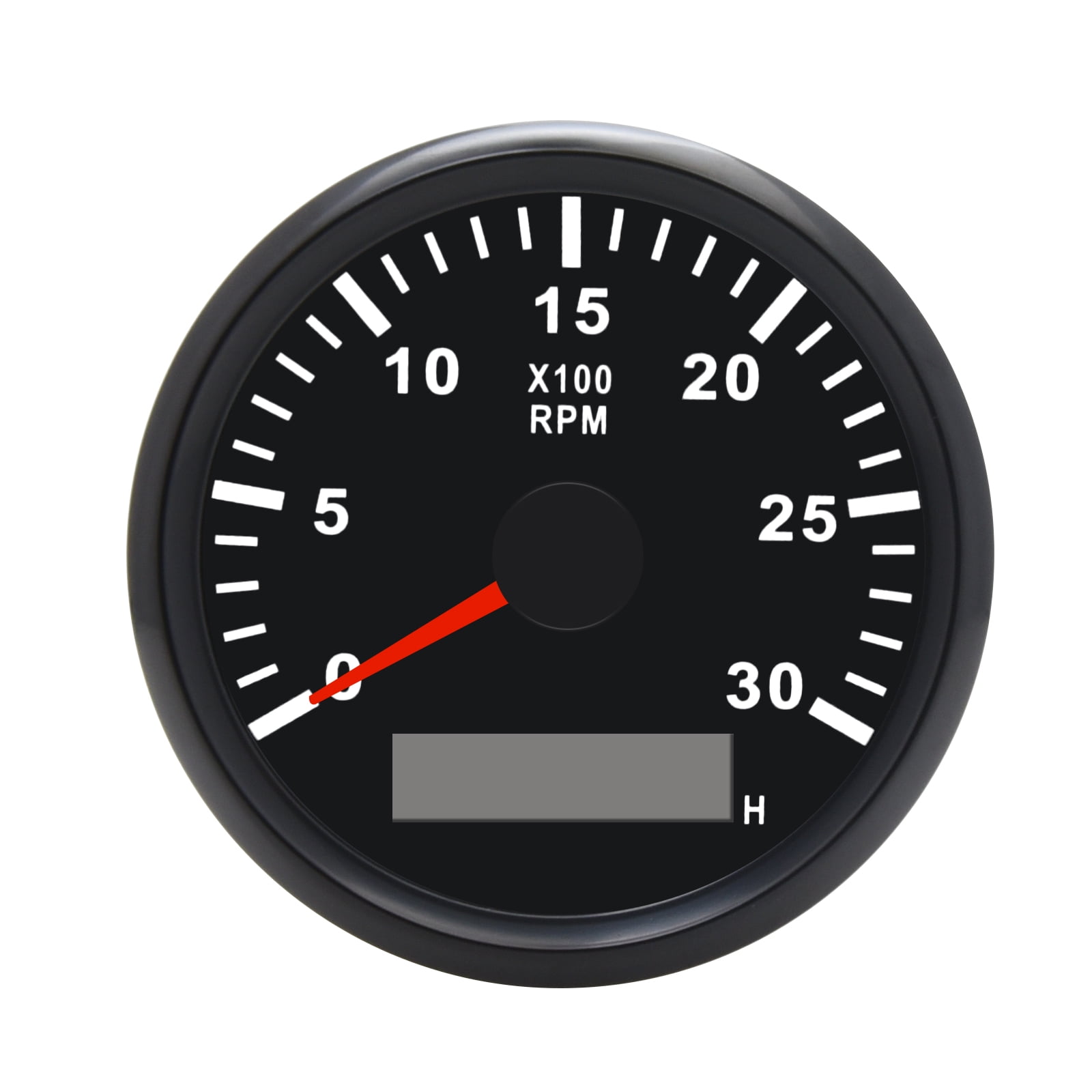 Geloo 3-3/8" Tachometer Gauge Hour Meter 3000 RPM Marine Tachometer for ...