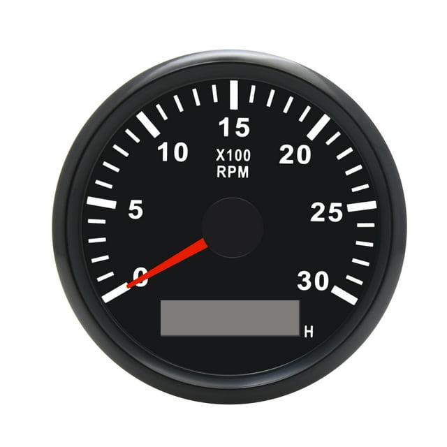 Geloo 3-3/8" Tachometer Gauge Hour Meter 3000 RPM Marine Tachometer for ...