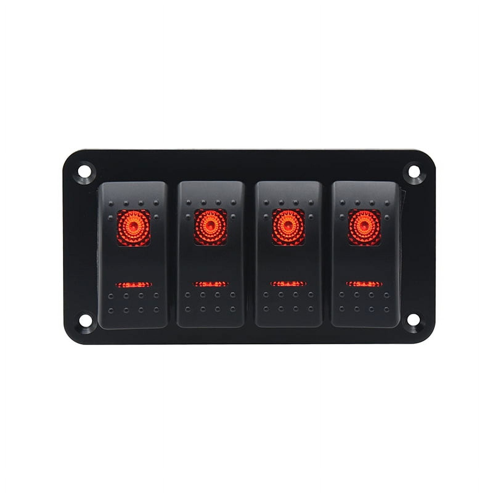 Geloo 4 Gang Rocker Switch Panel Marine Boat Switch Panel Waterproof ON ...