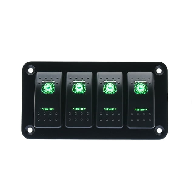 Geloo 4 Gang Rocker Switch Panel Waterproof Marine Boat Switch Panel ...