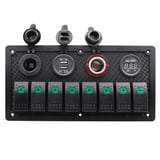 Geloo 8 Gang Marine Switch Panel Waterproof 12V Rocker Switch Panel ...