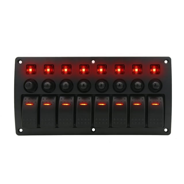 Geloo 8 Gang Switch Panel with Circuit Breaker Overload Protection ...