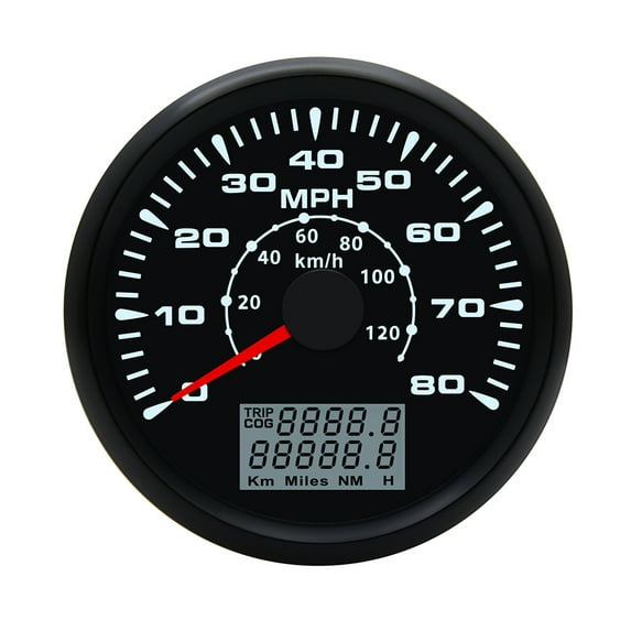 Geloo Digital 85mm GPS Speedometer 0-80MPH 120KM/H for Motorcycle, Car ...