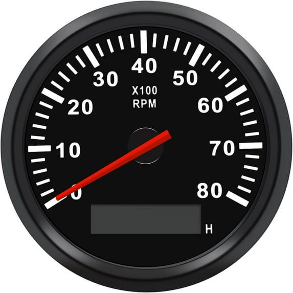 Geloo 85mm Marine Tachometer Gauge Waterproof Boat RPM Tachometer ...