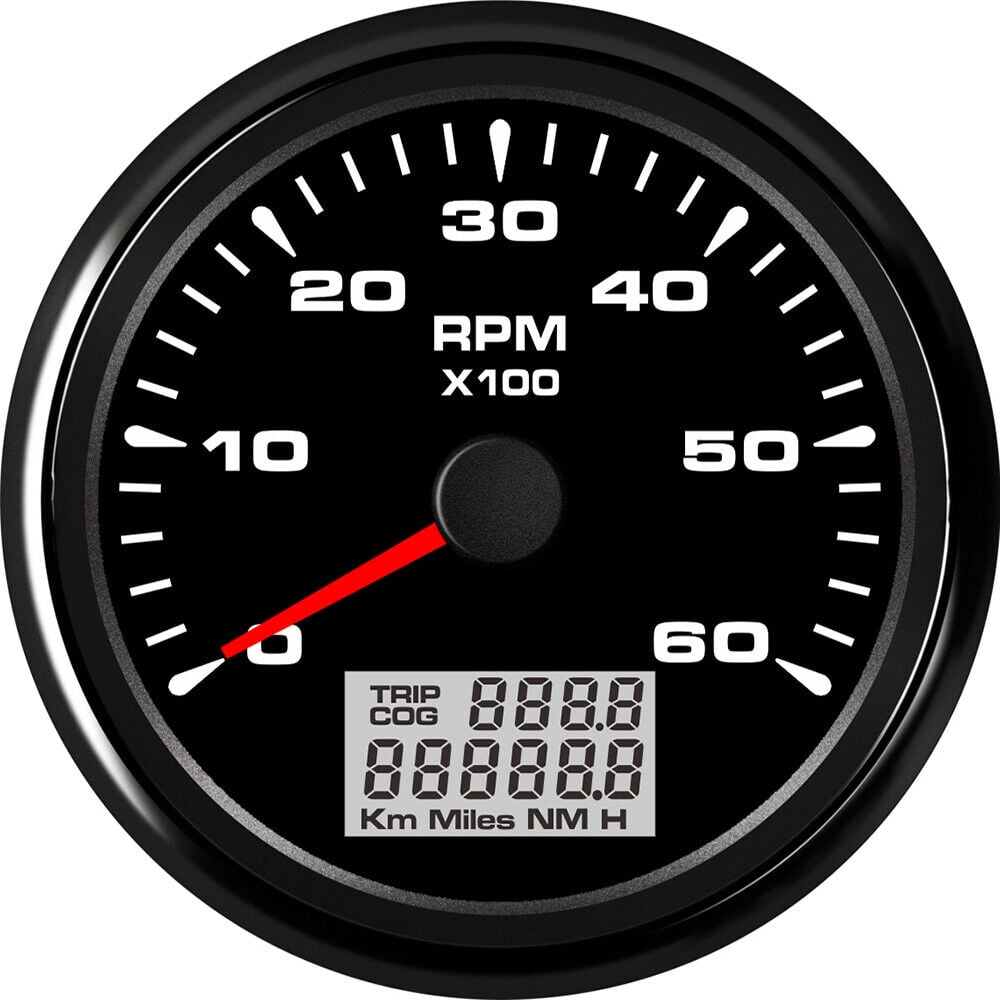 Geloo Auto Electric 85mm 6000RPM Tachometer Gauge for Car, Marine ...