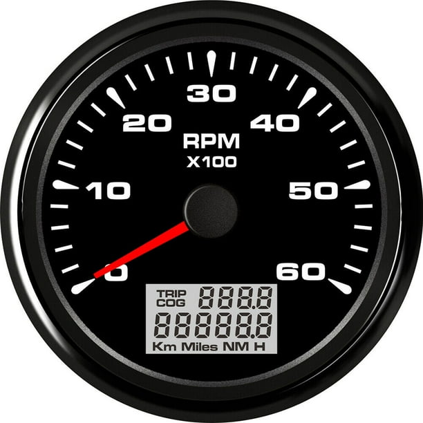 Geloo 85mm RPM Tachometer Gauge 6000Rpm Car Marine Tachometer - Walmart.com
