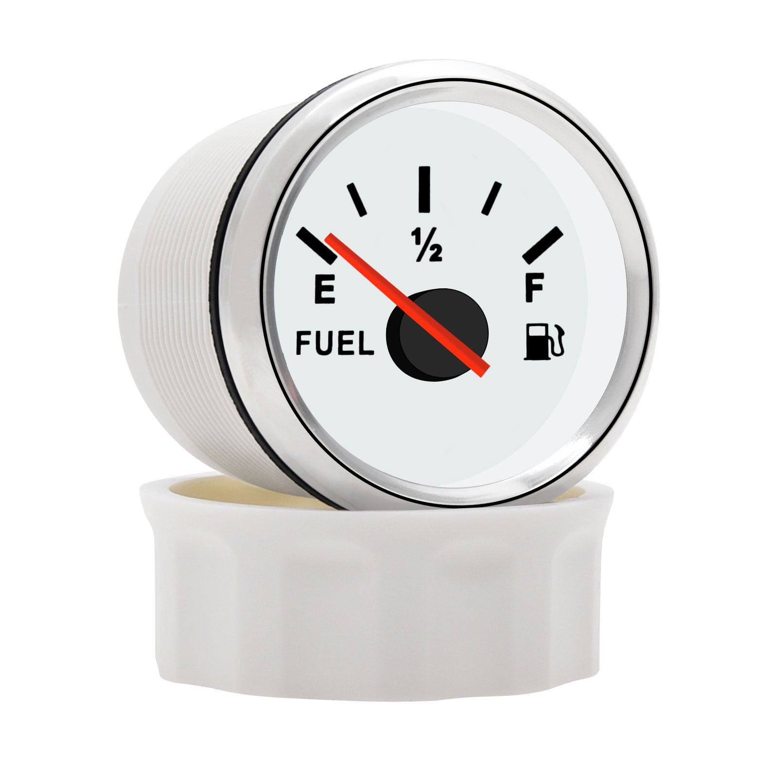 Geloo Fuel Level Gauge 52mm (2-1/16") Fuel Tank Meter E-1/2-F Pointer ...