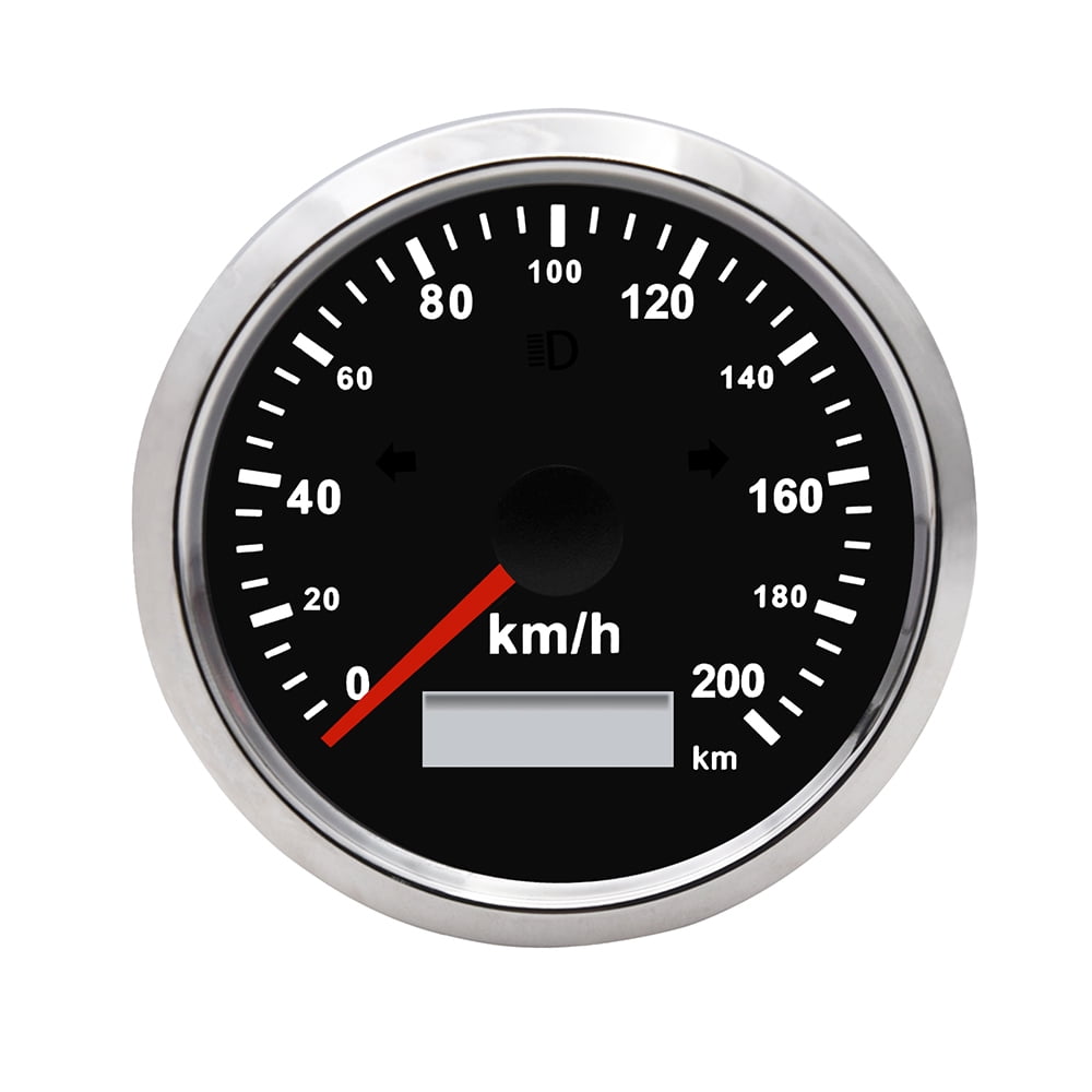 Geloo GPS Speedometer Gauge with Overspeed Alarm 85mm 200km/h Car Boat ...