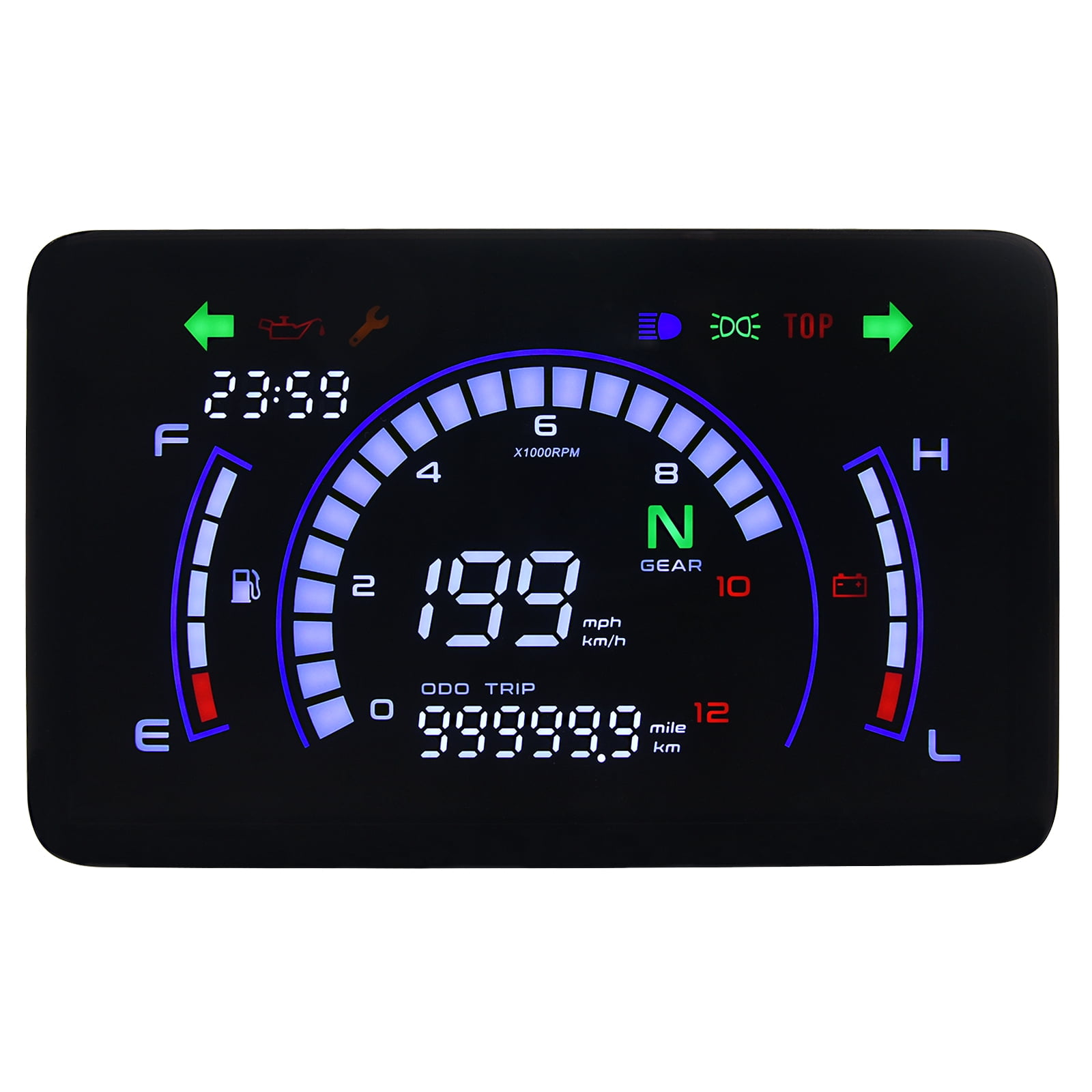 Geloo LCD Digital Motorcycle Speedometer Tachometer for EX5 Dream/EX5 ...
