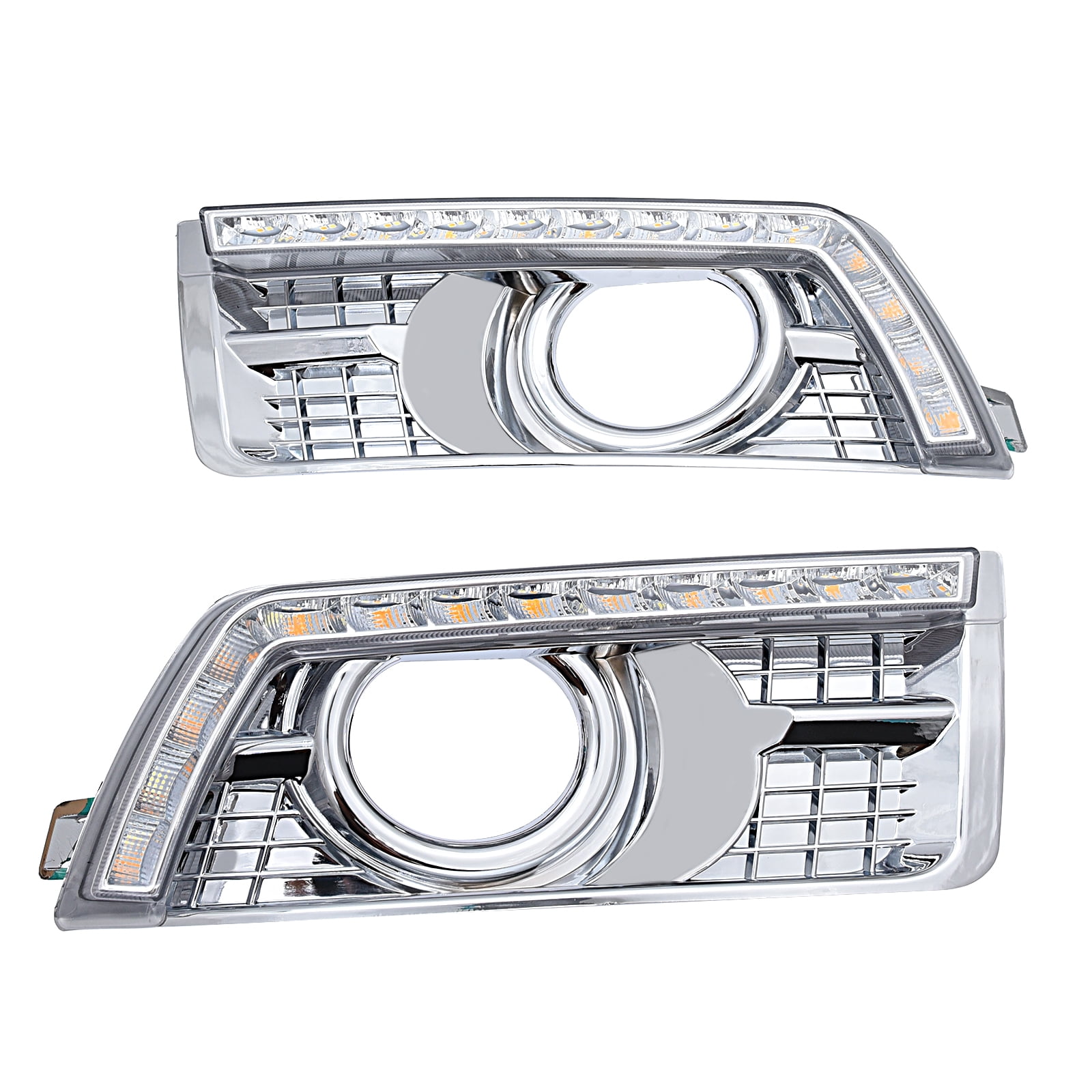 Geloo Front Assembly LED Fog Light DRL Daytime Running Lights with Turn ...