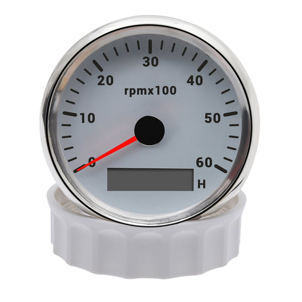 Geloo Marine Tachometer Hour Meter Waterproof Boat Tachometer Gauge 0 ...
