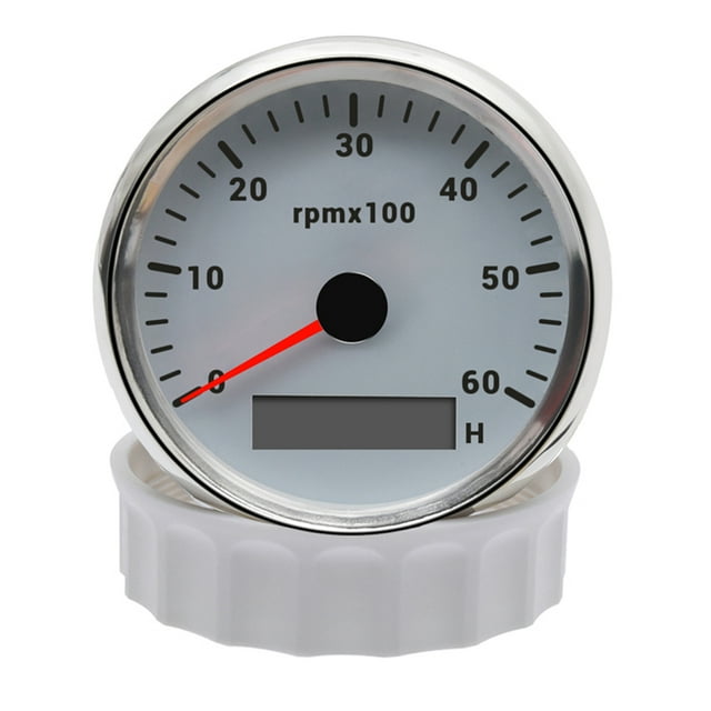 Geloo Marine Tachometer Hour Meter Waterproof Boat Tachometer Gauge 0 ...