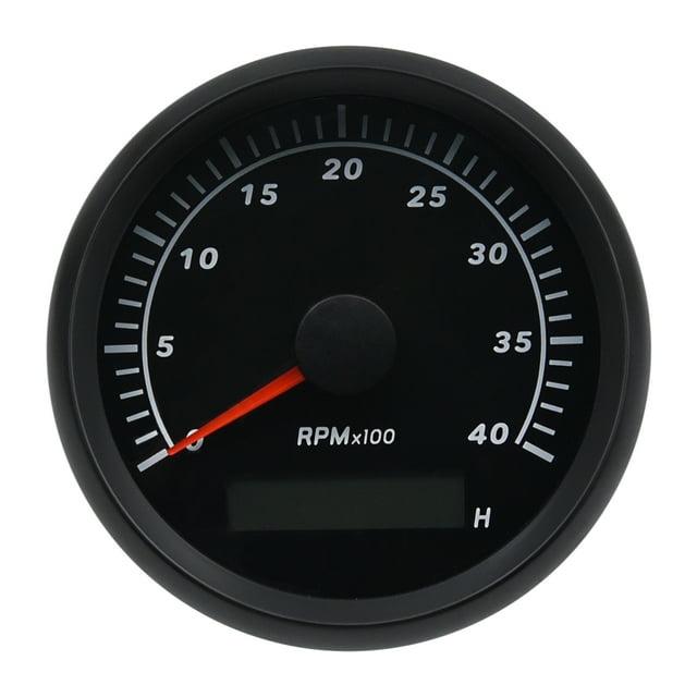 Geloo Marine Tachometer Hour Meter Waterproof Tachometer Gauge 0 ...