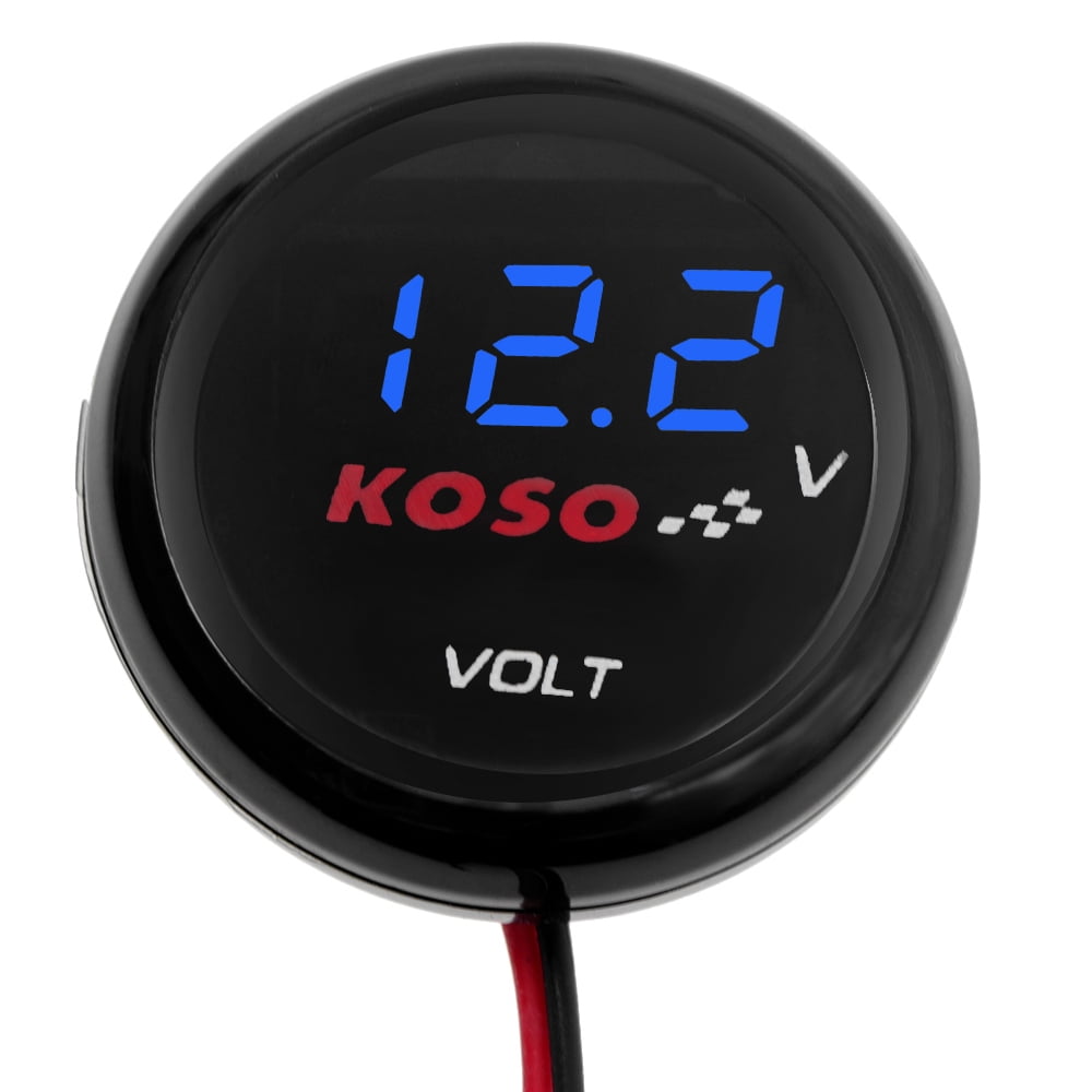 Geloo Motorcycle Digital Voltmeter 10-150V LED Volt Meter Waterproof ...