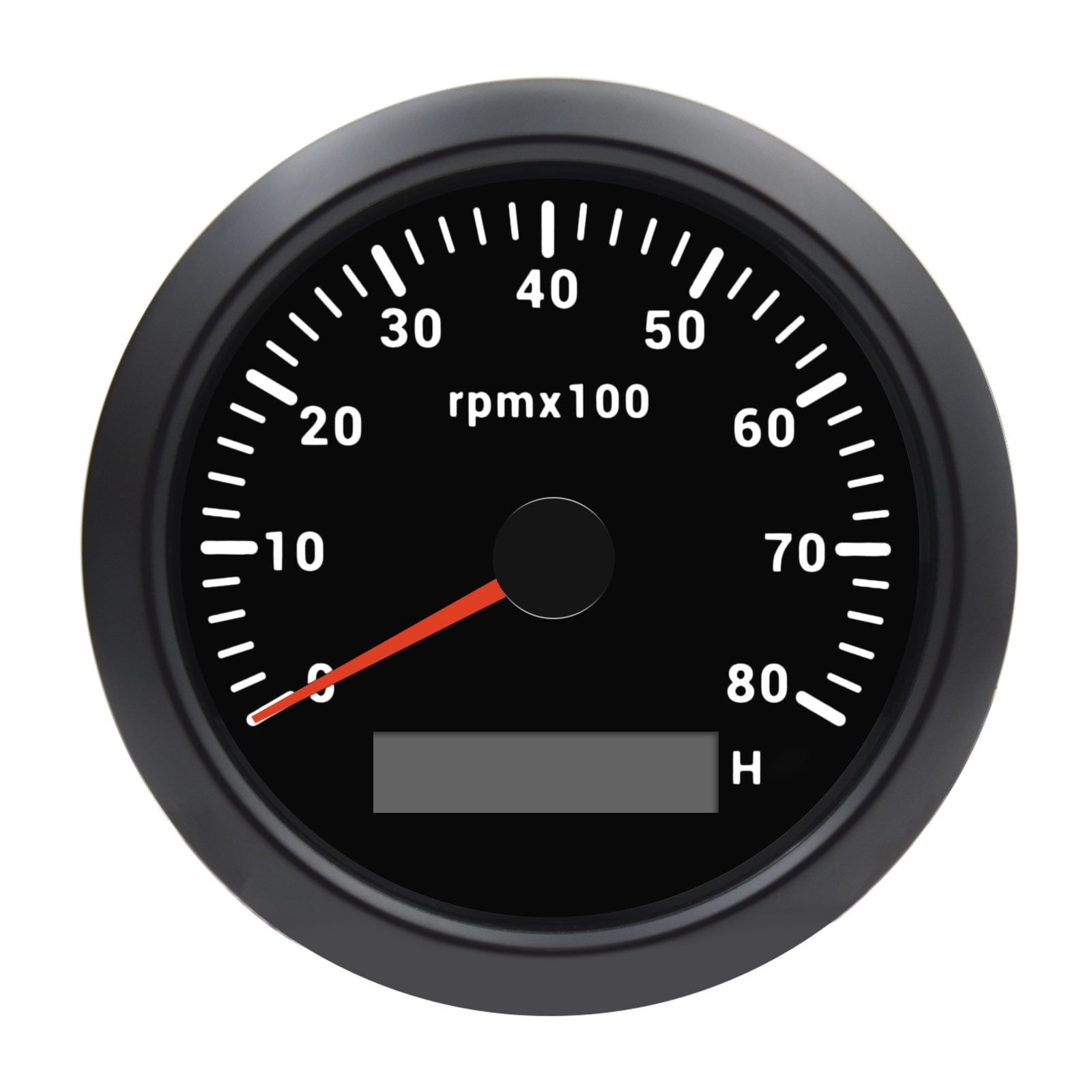 Geloo Tachometer Gauge and Hour Meter for Truck Boat Car, 8000RPM, 3-3/ ...