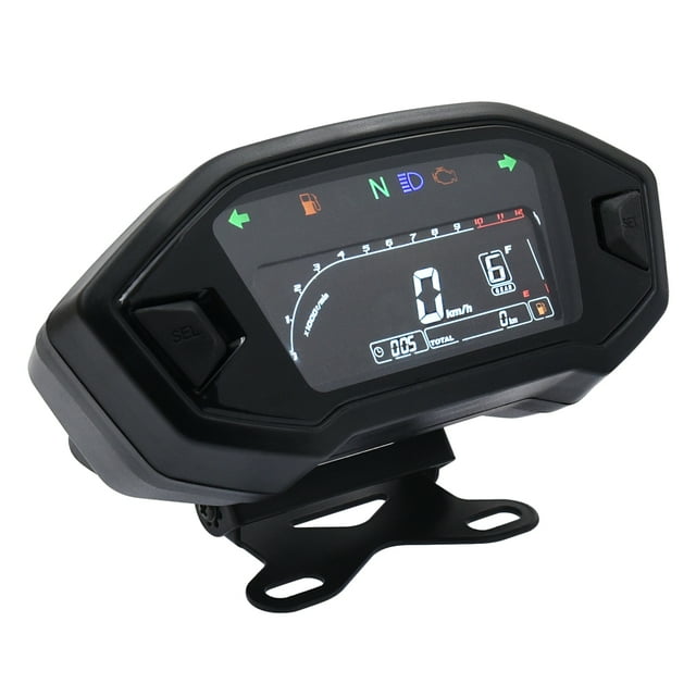 Geloo Universal Digital Motorcycle Speedometer Tachometer Odometer ...