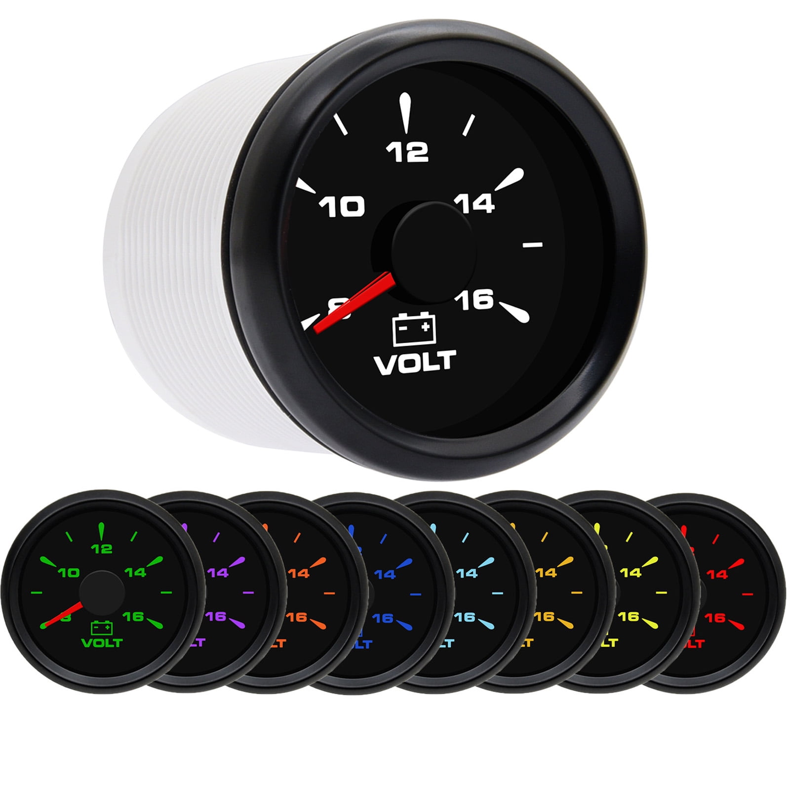 Geloo Volt Meter for Car 8-16V Voltmeter Gauge - Walmart.com Geloo Volt Meter for Car 8-16V Voltmeter Gauge - Walmart.com