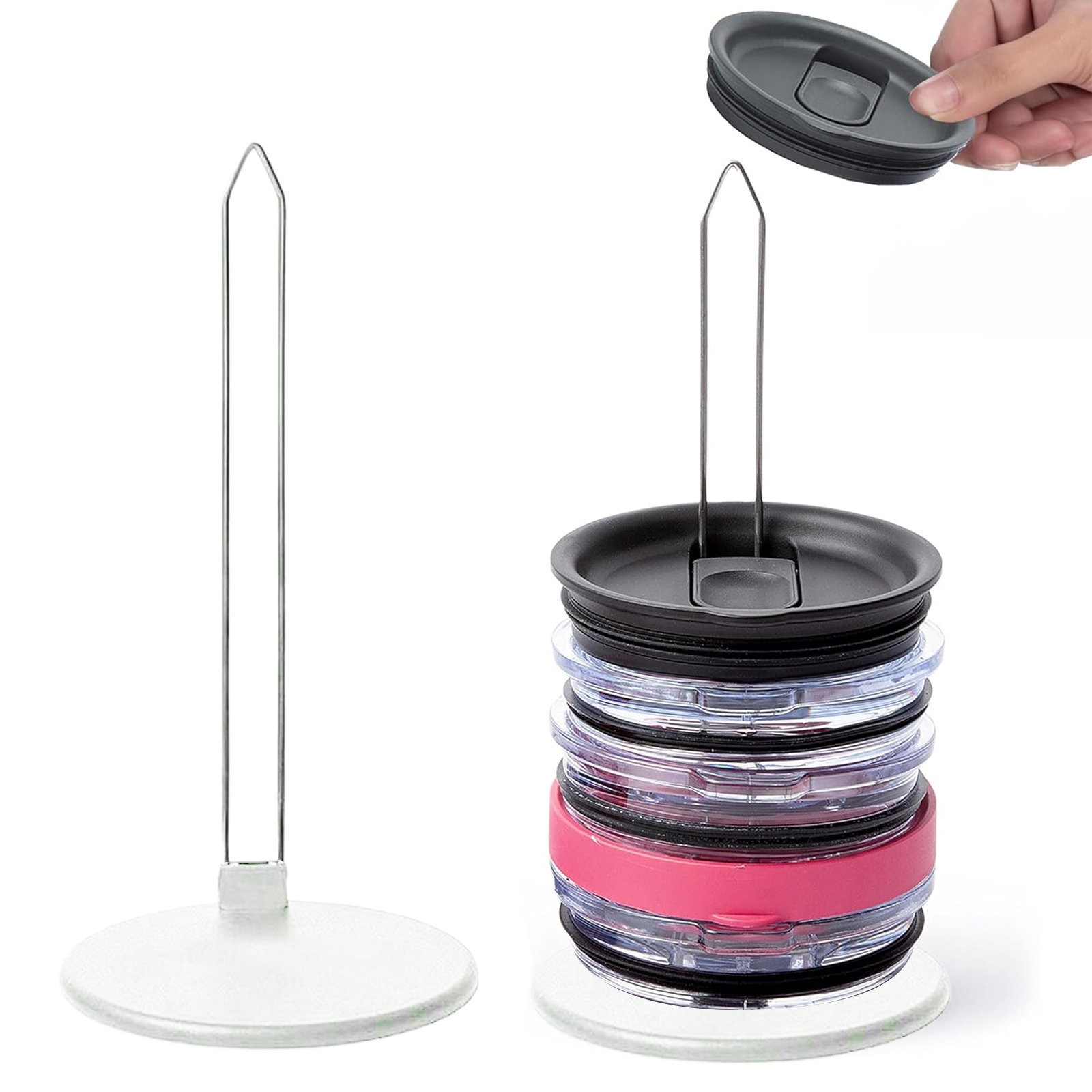 Gelren Hot StyleTumbler Lid Organizer Vertical Cabinet Storage Rack ...