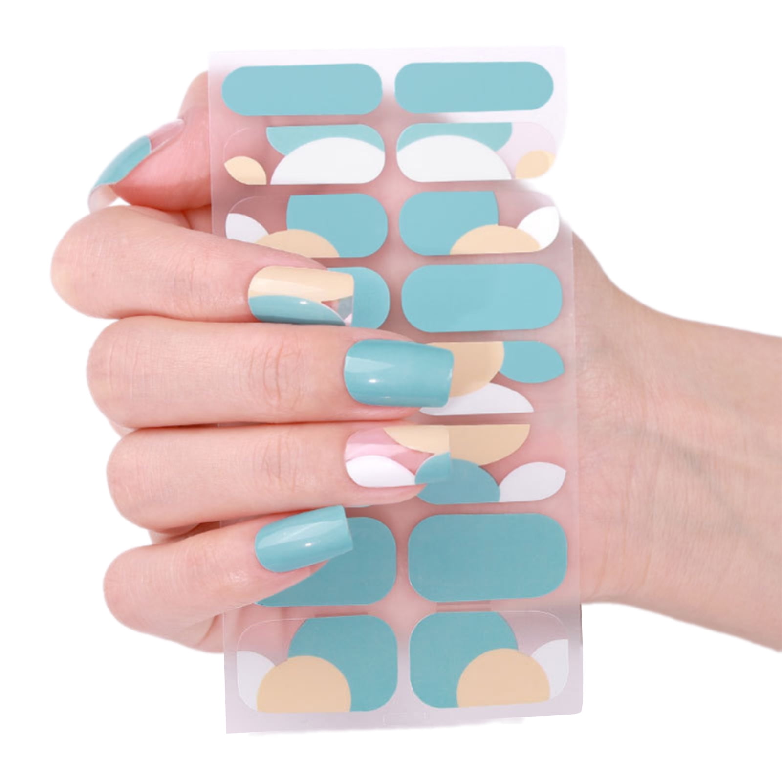 Gels Nails Strips Glittering Gels Nails Sticker French Tip Nails Art ...