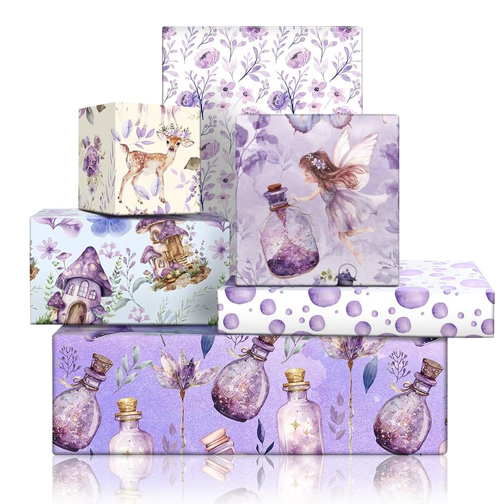 Geluode Dreamy and Flower Wrapping AIS1 Paper, Mushroom Tale Sika Deer ...