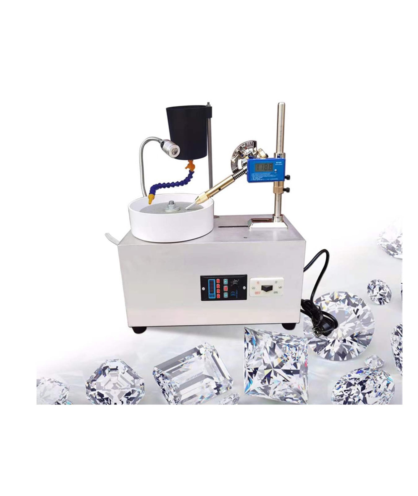 Gem Faceting Machine Grinding Polishing Machine DC Stepless Speed Gem ...