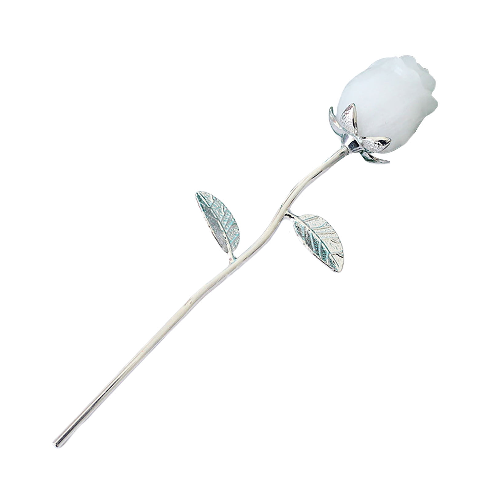 Gem Flower Natural Stone Semi Decoration Jewelry Carved Home Decoration ...