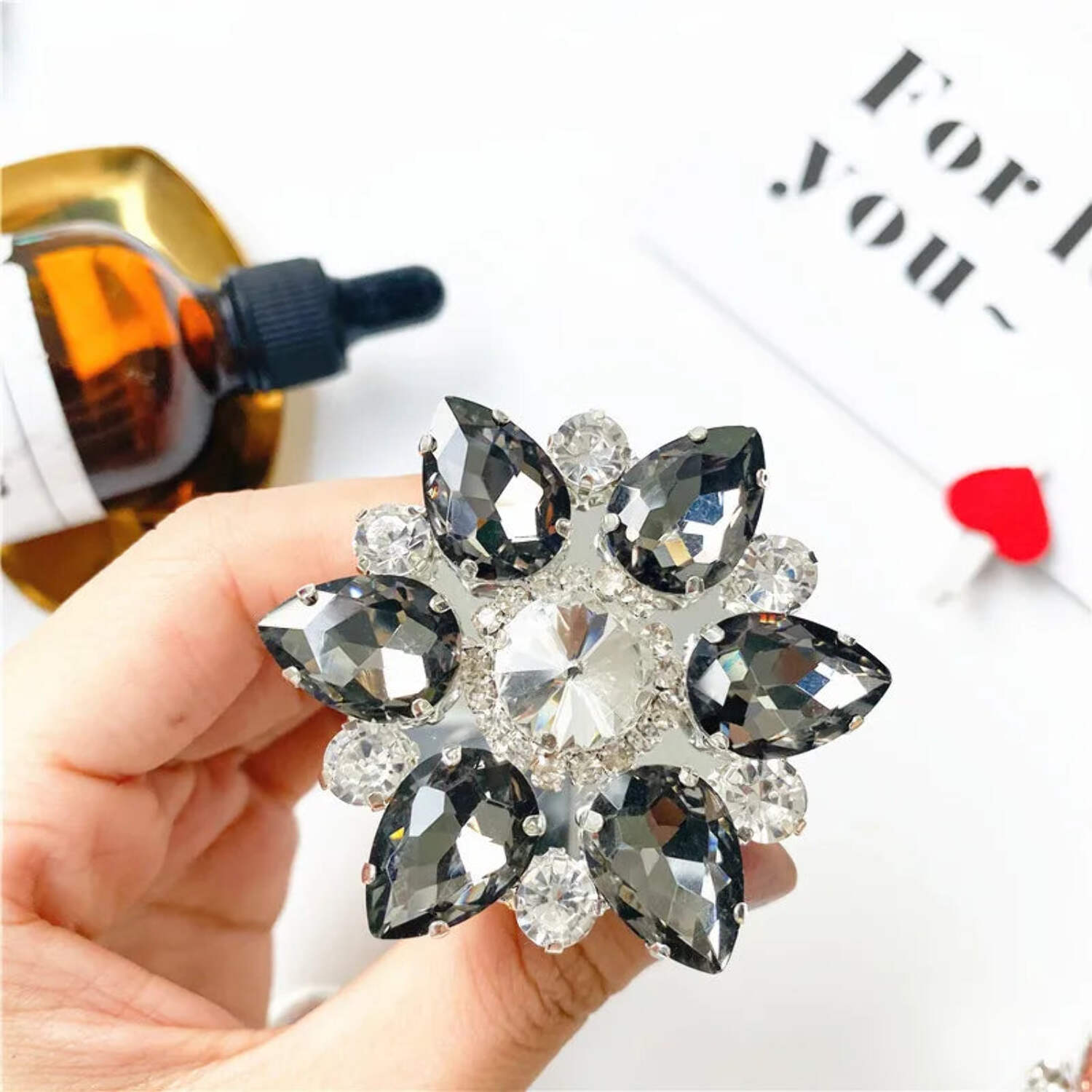 Gem Luxury Diamond Phone Socket Bracket Finger Grips Mirror Lazy Air ...